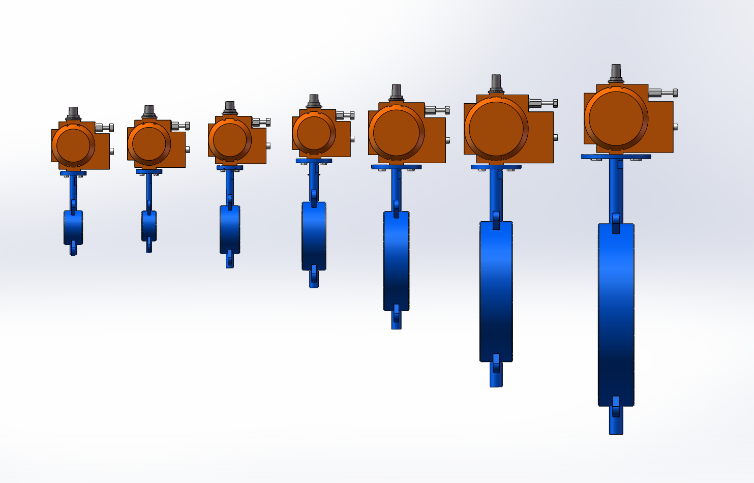 7款D671X-16 气动对夹蝶阀-2_SOLIDWORKS 2017_模型图纸下载 – 懒石网