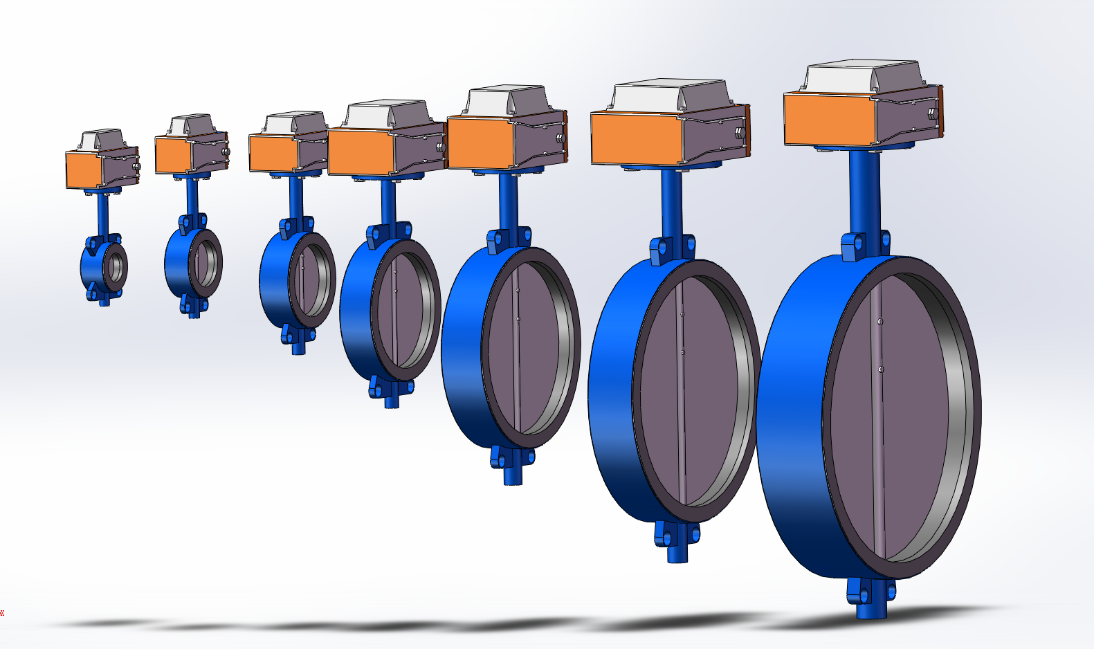 7款D971X-16电动对夹蝶阀_SOLIDWORKS 2017_模型图纸下载 – 懒石网